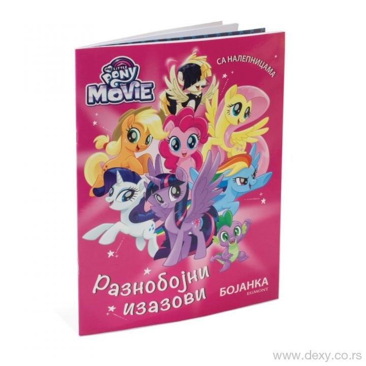 HASBRO MOJ MALI PONI FILM-RAZNOBOJNI IZAZOVI BOJANKA SA NALEPNICAMA