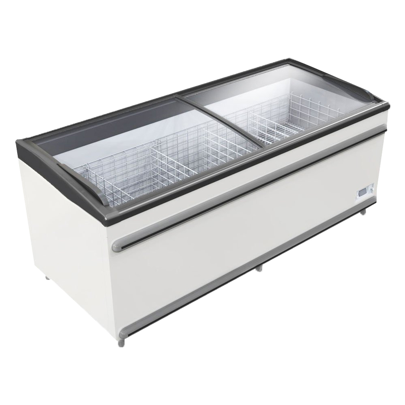 KH-IZMIR 2500 C/FR | Chest cooler/freezer with sliding curved glass top