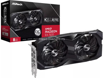 ASRock SVGA Asrock Radeon RX 7600 Challenger OC 8G GDDR6, RX7600 CL 8GO