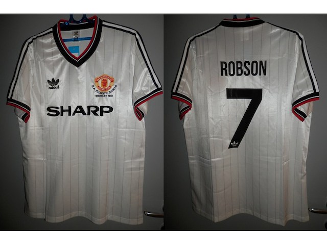 Manchester United dres 1982-84 Bryan Robson 7 Gostujući