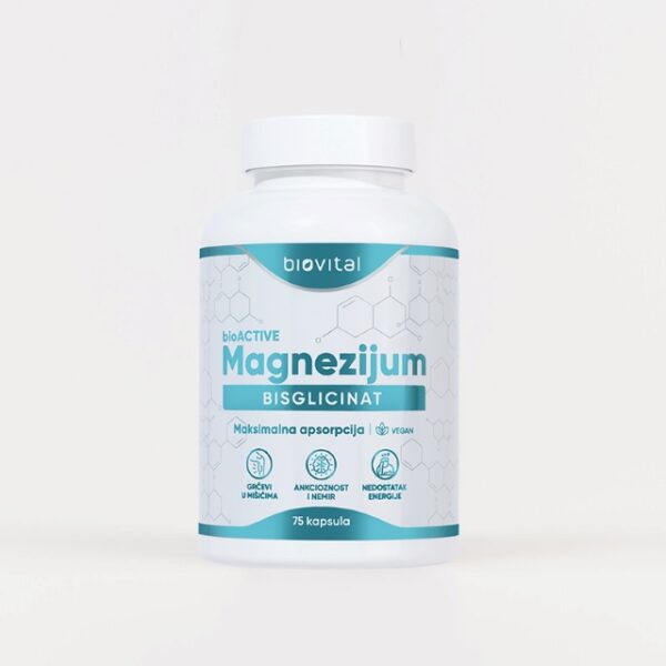 BioActive Magnezijum bisglicinat kapsule, 75kom