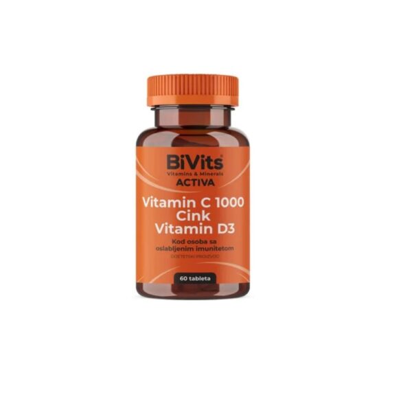 BiVits Activa vitamin C1000 Cink D3 tablete, 60kom