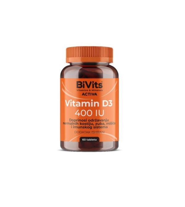 BiVits Activa vitamin D3 400 IU, 60 tableta