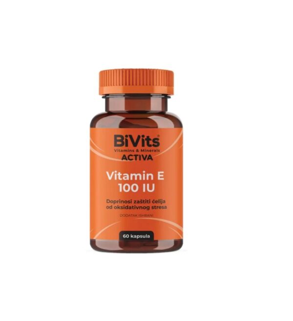 BiVits Activa vitamin E 100 IU, 60 kapsula