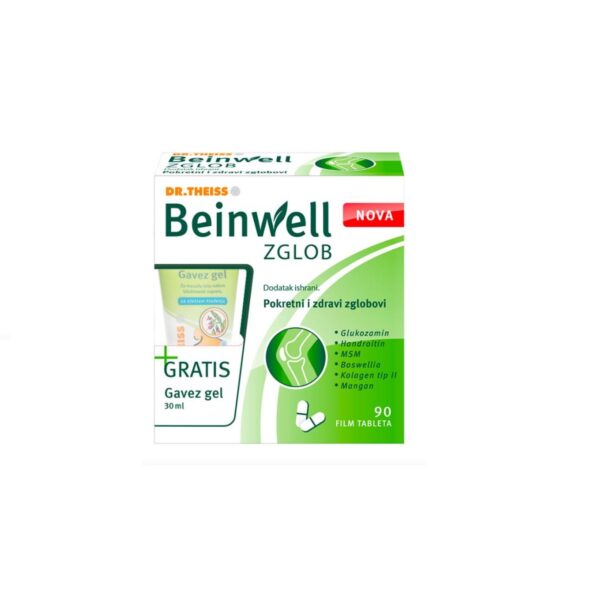 Dr. Theiss Beinwell ZGLOB, 90 tableta + GRATIS Gavez gel 30ml