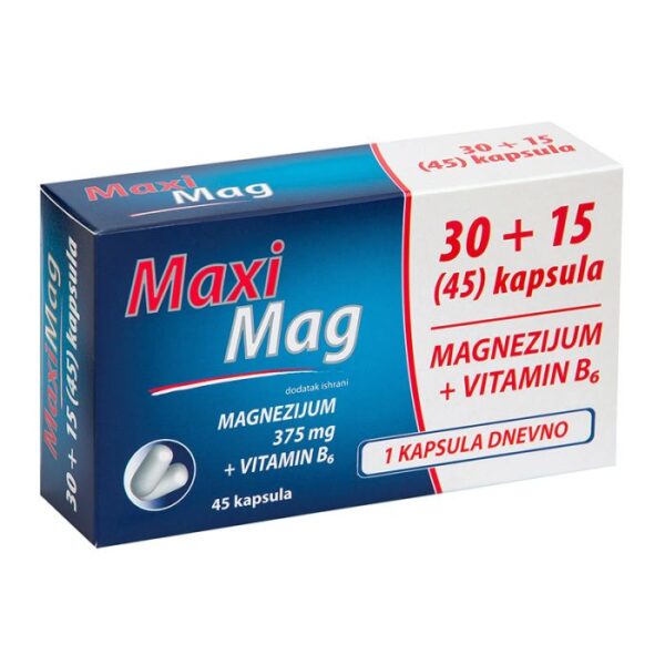 Maxi Mag 375mg kapsule 45kom (30+15)