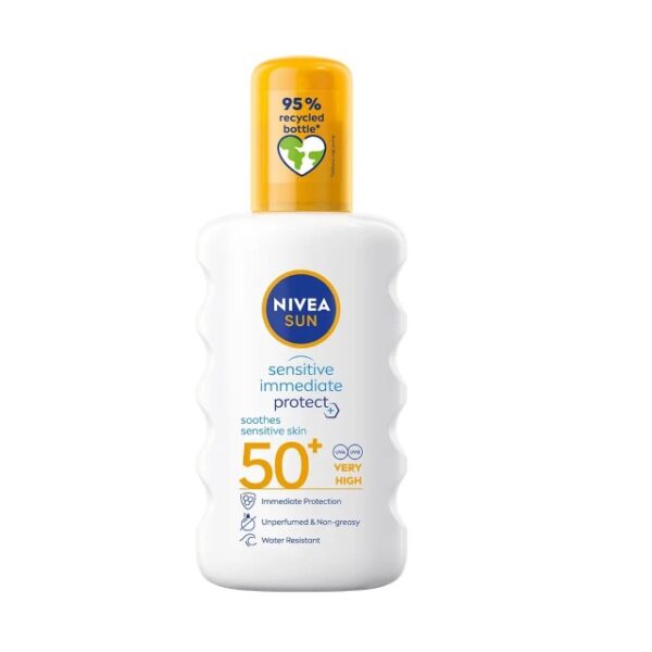 Nivea SUN Sensitive Immediate Protect sprej SPF 50+, 200ml