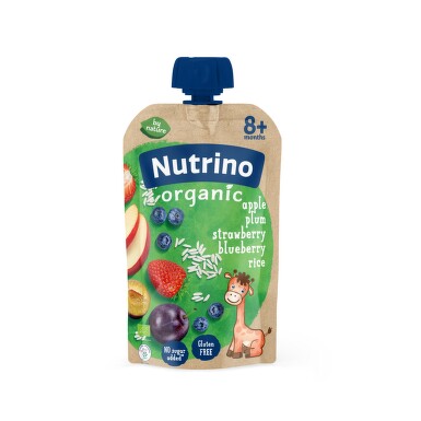 Nutrino Organic Pire jabuka, šljiva, jagoda, borovnica, pirinač 100 g