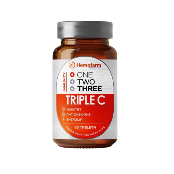 One Two Three Triple C tablete vitamina C, 60kom