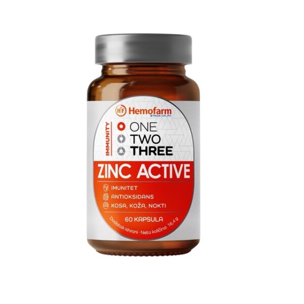 One Two Three Zinc Active kapsule, 60kom