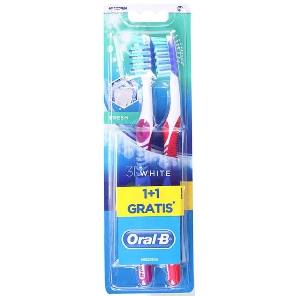 Oral-B 3D White Fresh 40-Medium četkica za zube, 1kom+1GRATIS