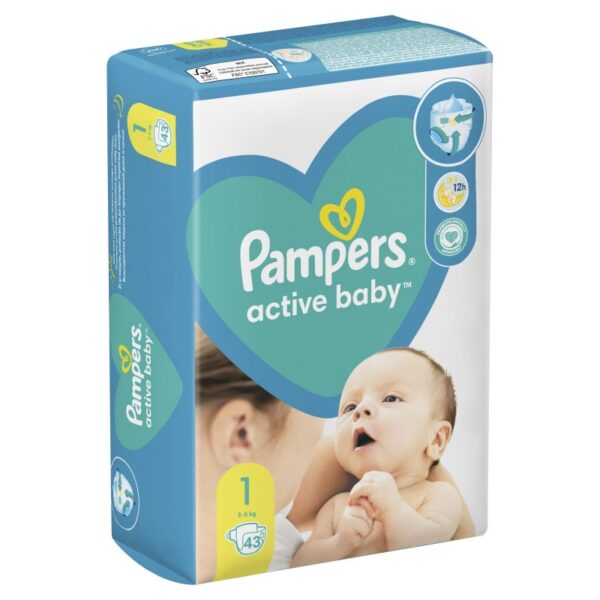 Pampers active baby pelene br.1, 43kom