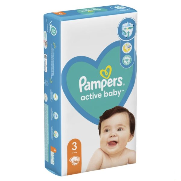 Pampers active baby pelene br.3, 66kom