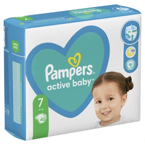 Pampers active baby pelene br.7, 40kom