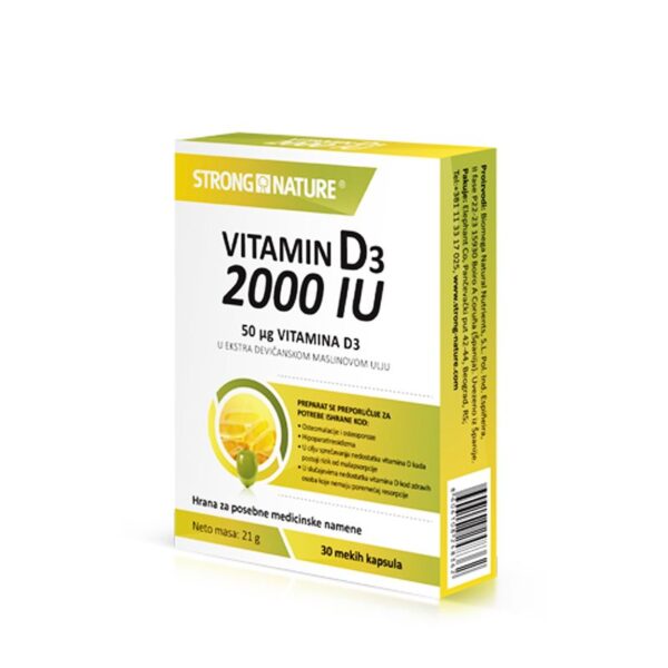 Strong Nature Vitamin D3 2000IU meke kapsule 30kom