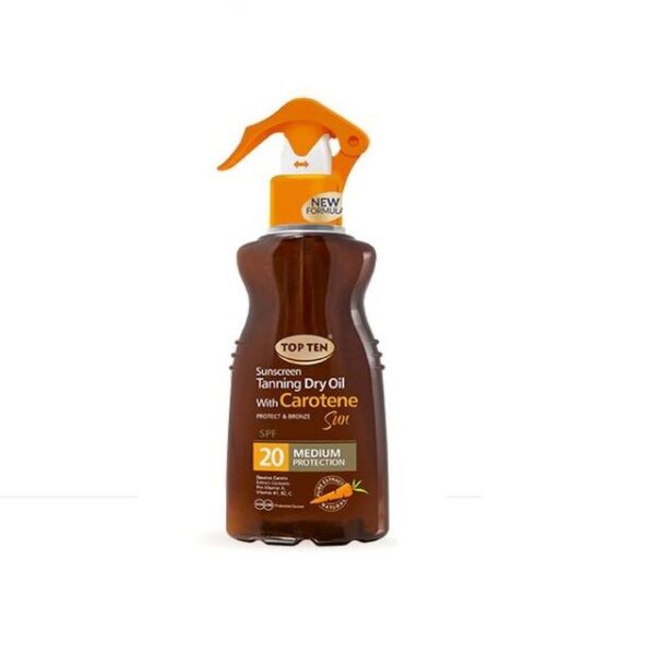 Top Ten Carotene Tanning suvo ulje za sunčanje SPF20+, 180ml