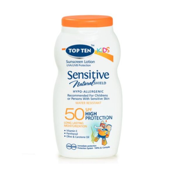 Top Ten Kids Sensitive losion za sunčanje SPF50+, 200ml