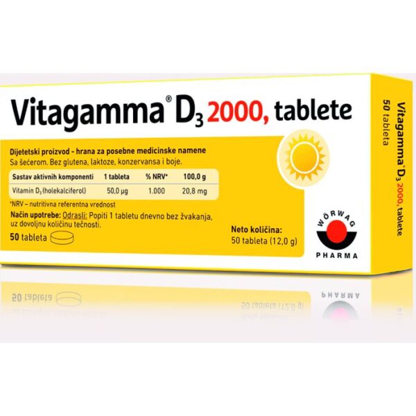 Vitagamma D3 2000 tablete 50kom