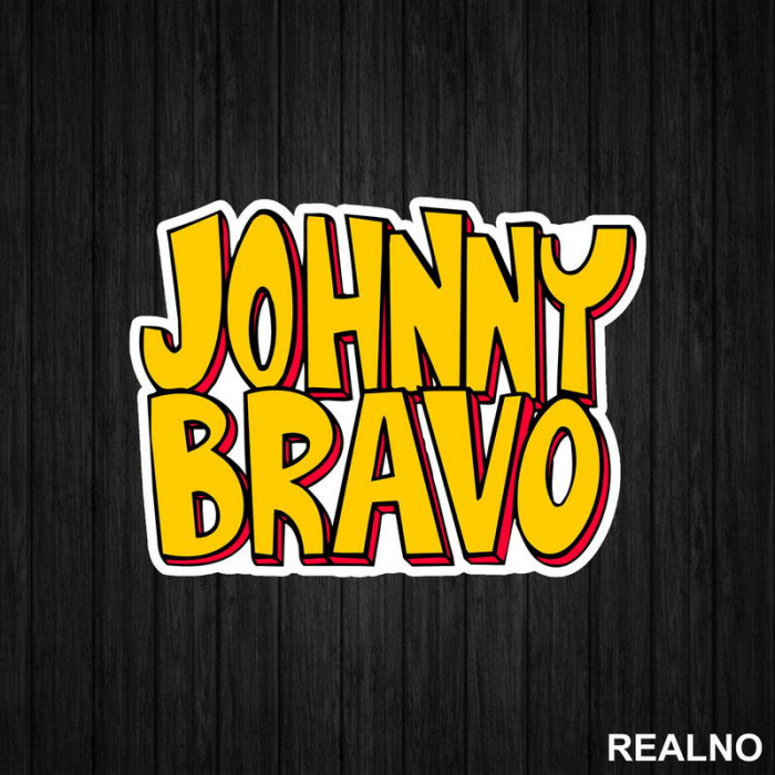 JOHNNY BRAVO - LOGO - CRTANI FILMOVI - NALEPNICA