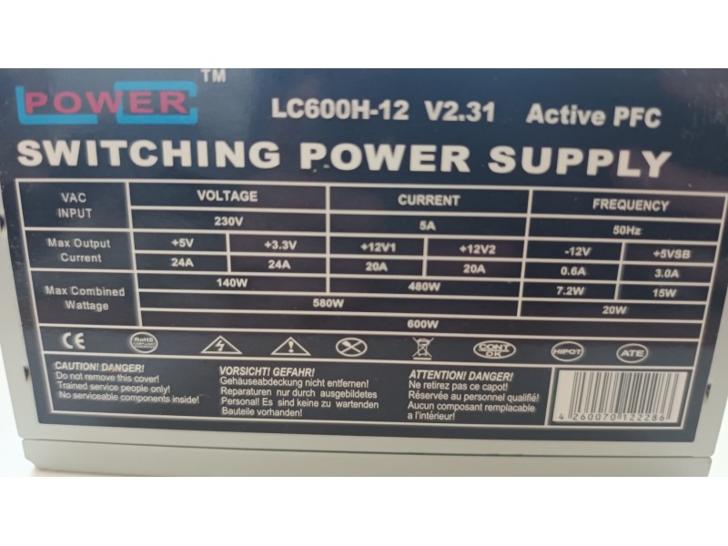 LC Power LC600H-12 V2.31 600W