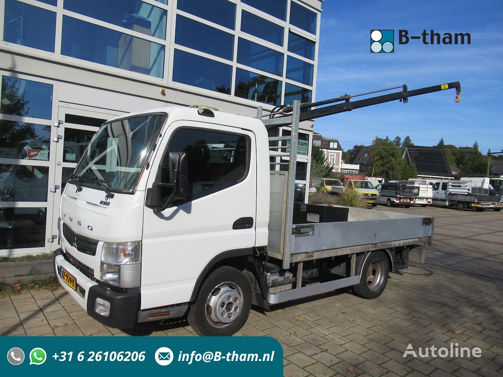 FUSO 3C13 3C13 3.0 DI 96KW 250 + HIAB 008 T-2 kamion s ravnom platformom < 3.5t