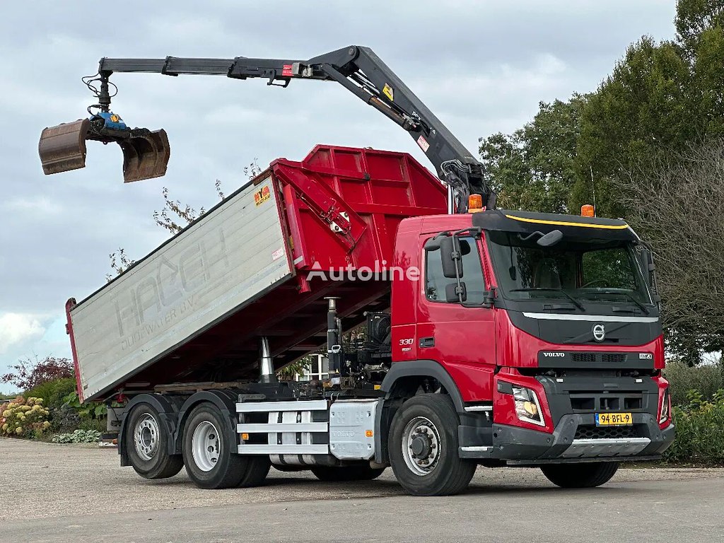 Volvo FMX 330 EURO6!!6X4!!VOORAS AANGEDREVEN!!Z-Kraan/KIPPER!! kiper