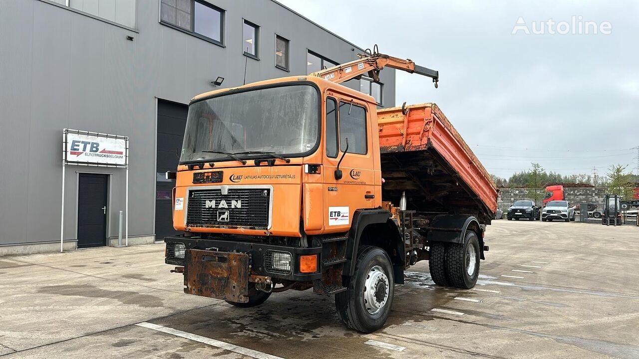 MAN 17.192 (4X4 / BIG AXLE / STEEL SUSPENSION / 8 TON CRANE) kiper