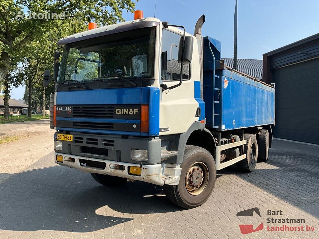 GINAF M 3335-S 6x6 Euro 1 Handgeschakeld Geisoleerde kipper met kleppe kiper