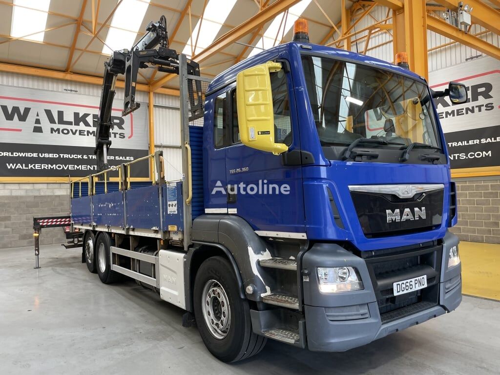 MAN TGS 26.360, *EURO 6* 6X2 26 TONNE DRAWBAR SPEC BRICK GRAB – 2016 kamion s ravnom platformom