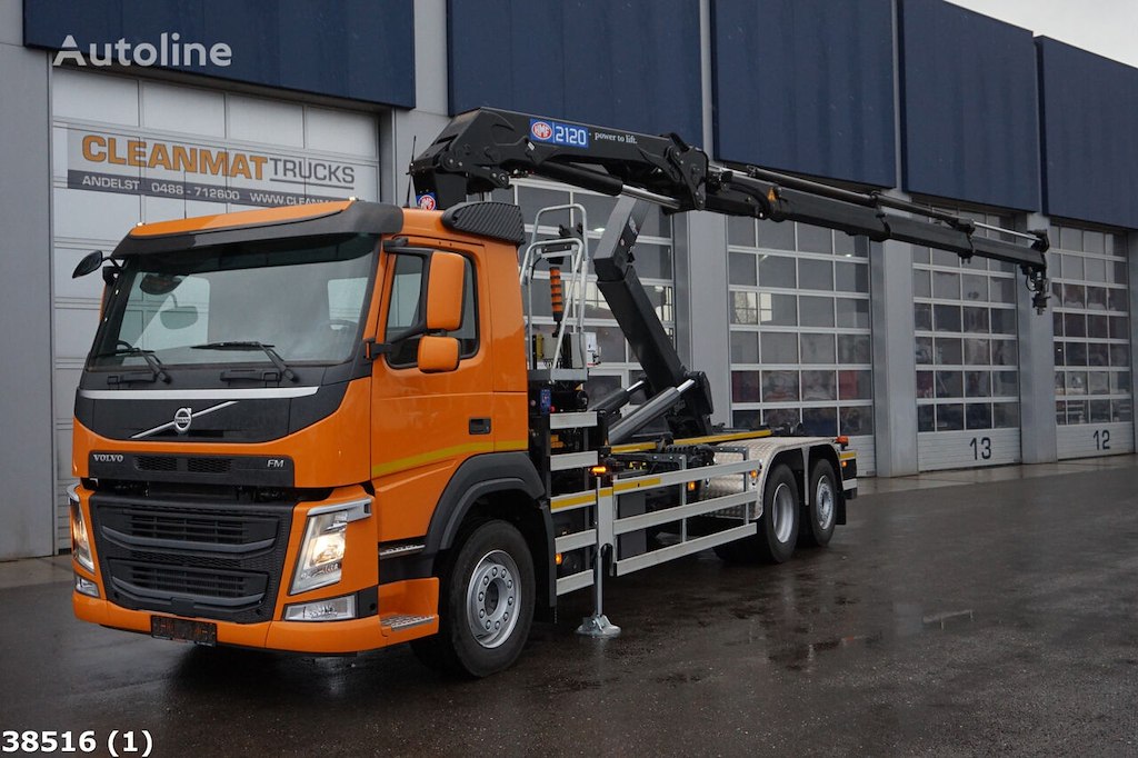 Volvo FM 410 HMF 21 Tonmeter laadkraan kamion rol kiper