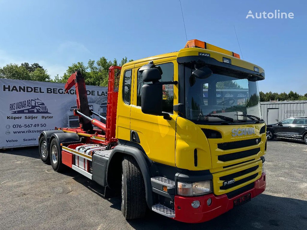 Scania P410 6x2*4, 20ton Hook-lift (garage-loader), 2015 kamion rol kiper