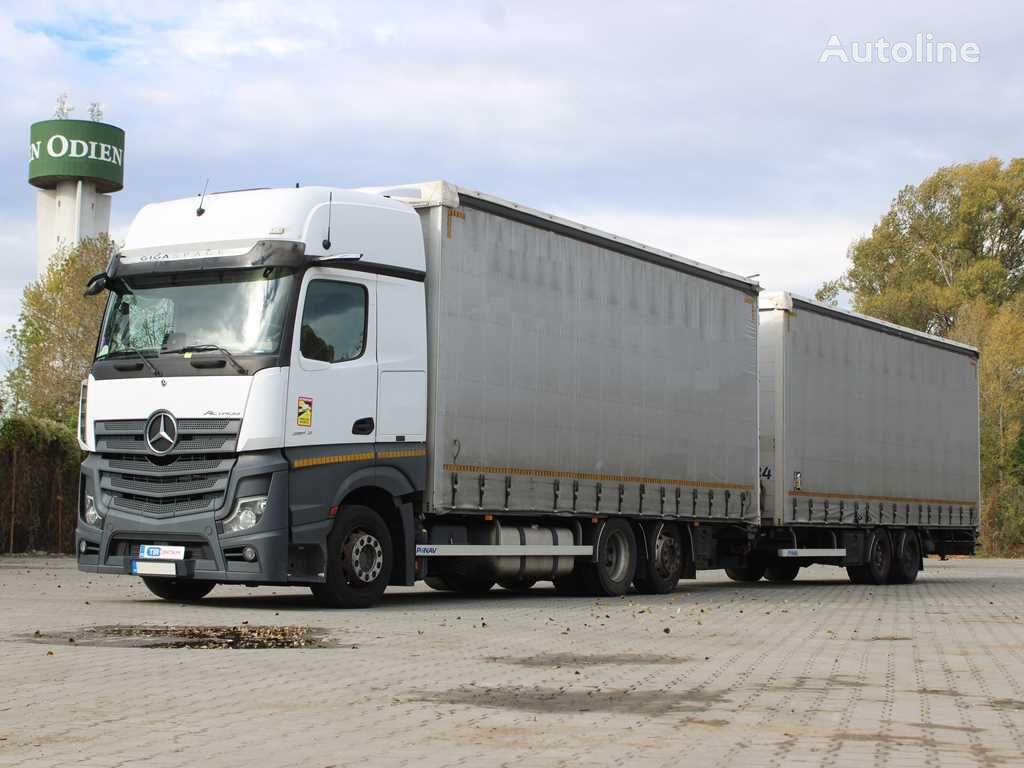 Mercedes-Benz Actros 2542 kamion sa klizna zavesa cerada + prikolica sa kliznom ceradom