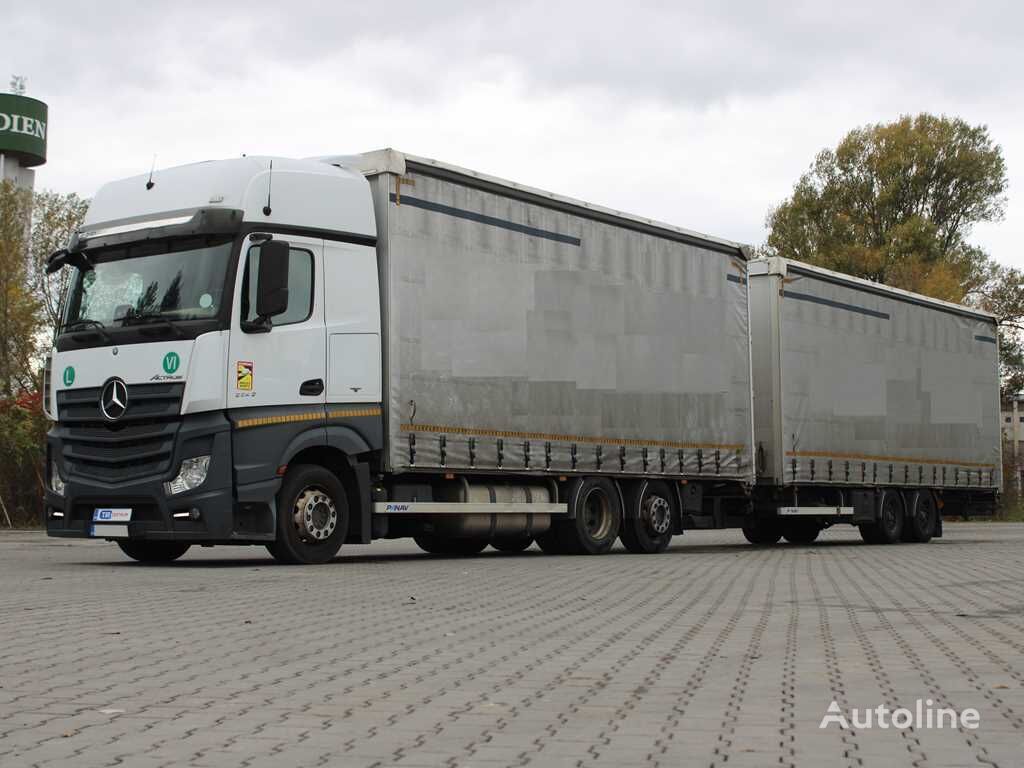 Mercedes-Benz Actros 2542 kamion sa klizna zavesa cerada + prikolica sa kliznom ceradom