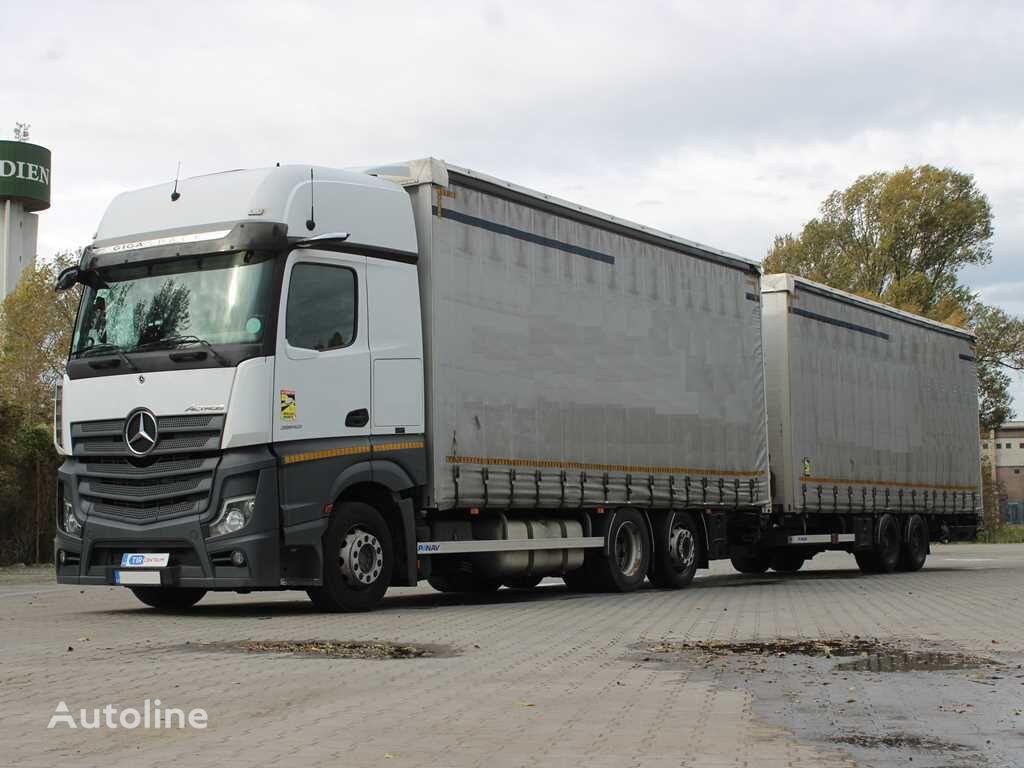 Mercedes-Benz Actros 2542 kamion sa klizna zavesa cerada + prikolica sa kliznom ceradom