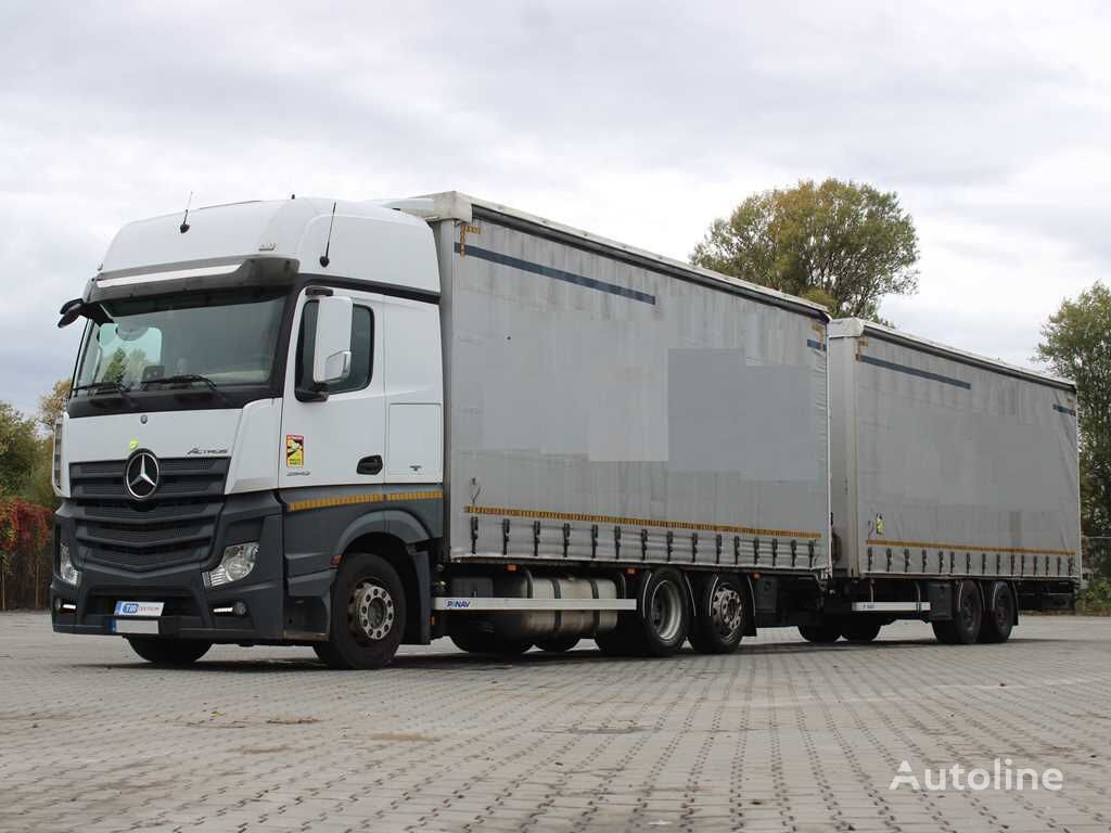 Mercedes-Benz Actros 2542 kamion sa klizna zavesa cerada + prikolica sa kliznom ceradom