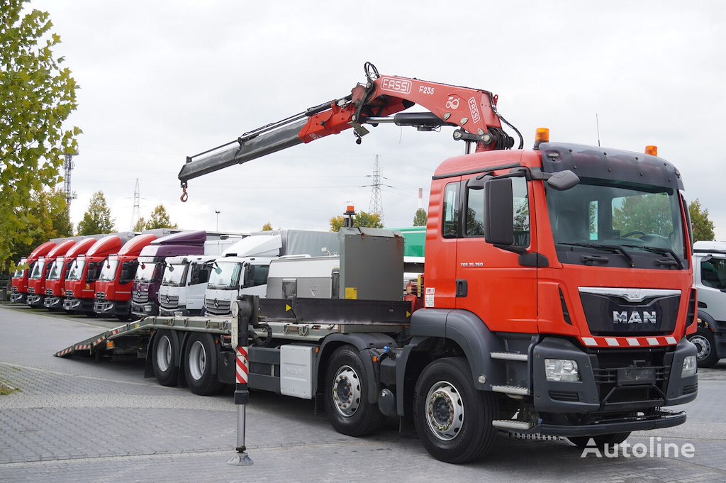 MAN TGS 35.360 E6 8×2 / HDS FASSI F235 / Tow truck autotransporter