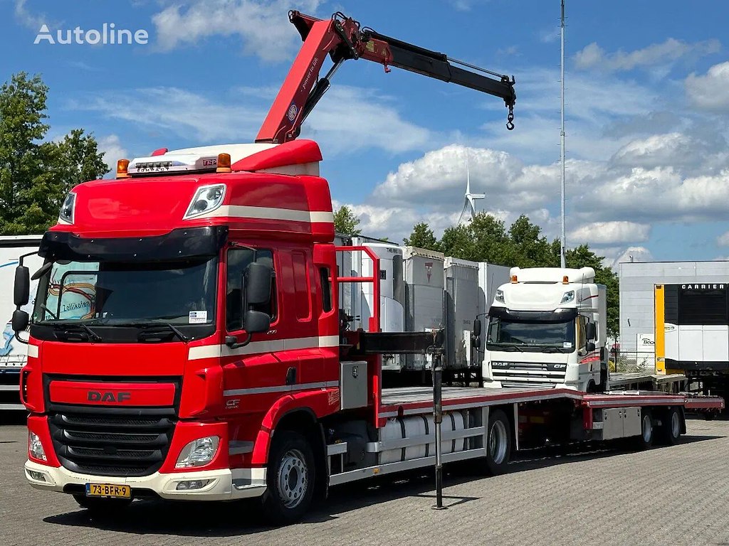 DAF CF 400 HMF 900-K2+1 Crane / Winch / Mega Oprij Combi / EURO 6 / kamion platforma