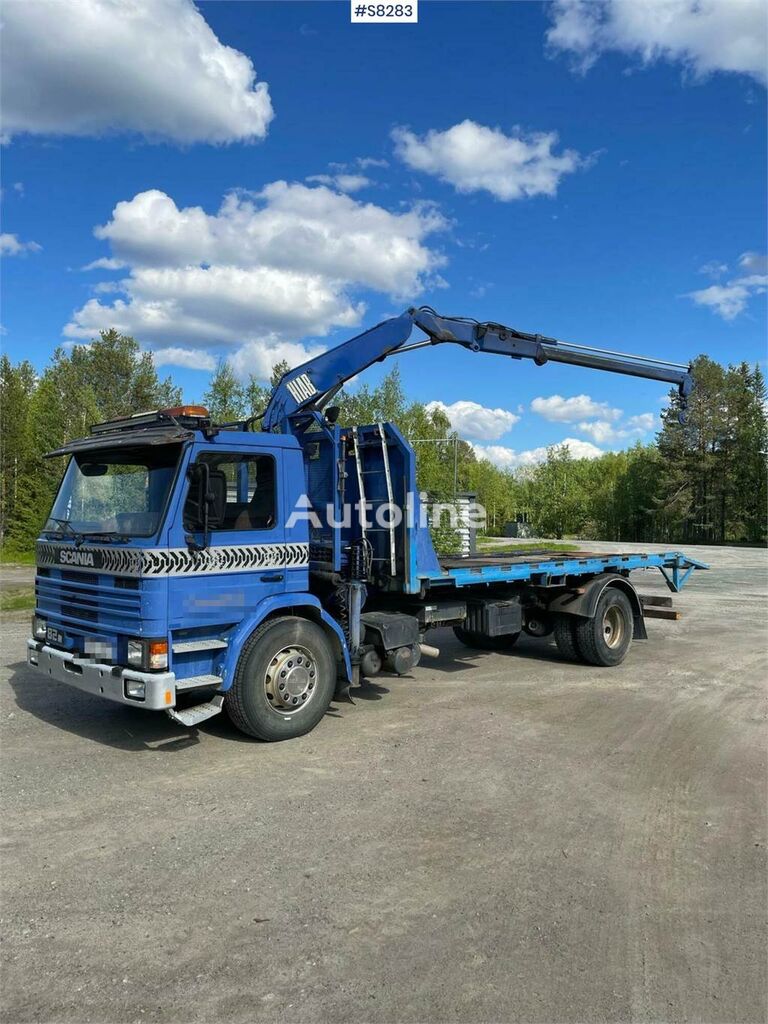 Scania P82M with crane šlep auto