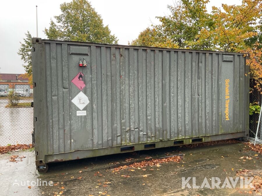 Prodaje se Container på lastväxlarram med containerfäste 20 fot kontejner 20 stopa na aukciji