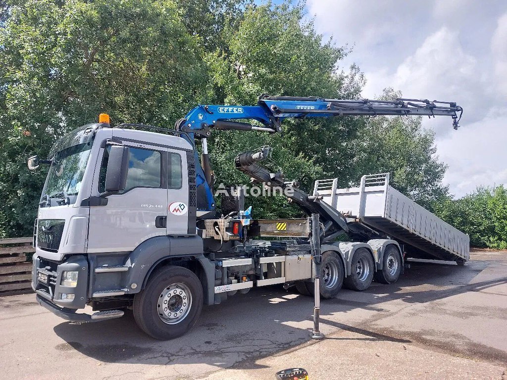 MAN TGS 35.440 8x4- effer 215 remote 4xhydr. vozilo za prevoz kontejnera