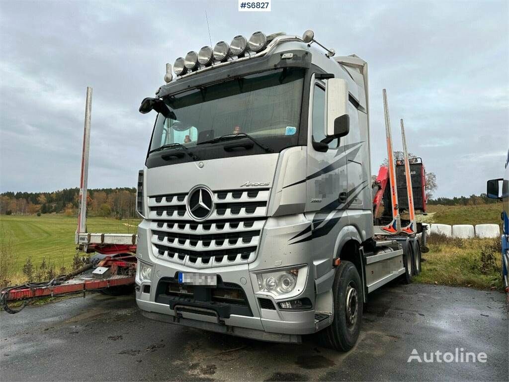 Mercedes-Benz Arocs 2863 Timber truck with crane kamion za prevoz drva