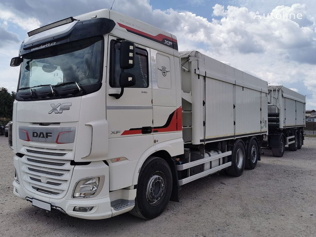 DAF XF 530 FAN kamion za prevoz metalnog otpada + prikolica za prevoz metalnog otpada