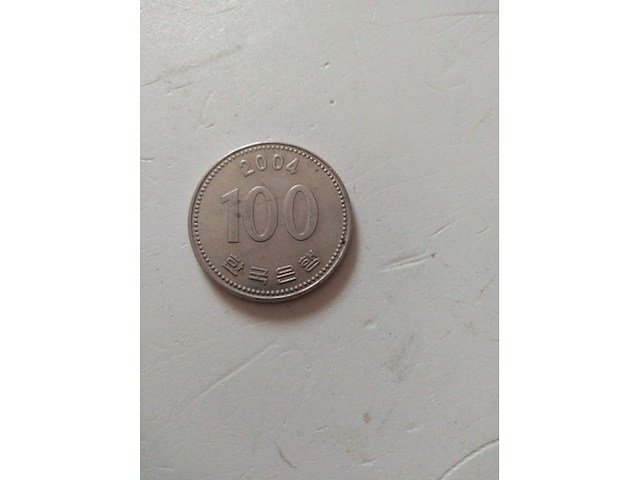 100 Won Južna Koreja, 2004.