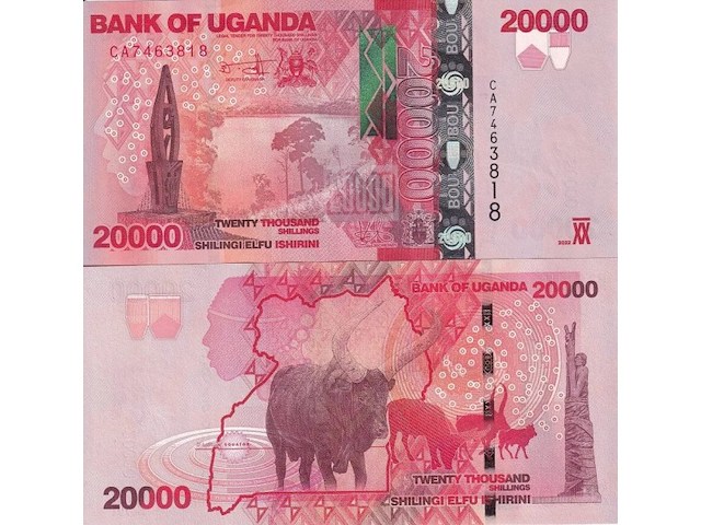 UGANDA 20000 Shillings 2022 UNC, P-53