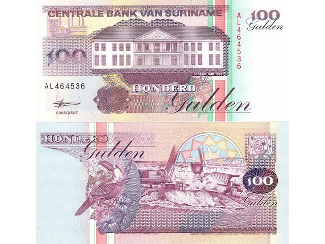 Surinam SURINAME 100 Gulden 1998 UNC, P-139