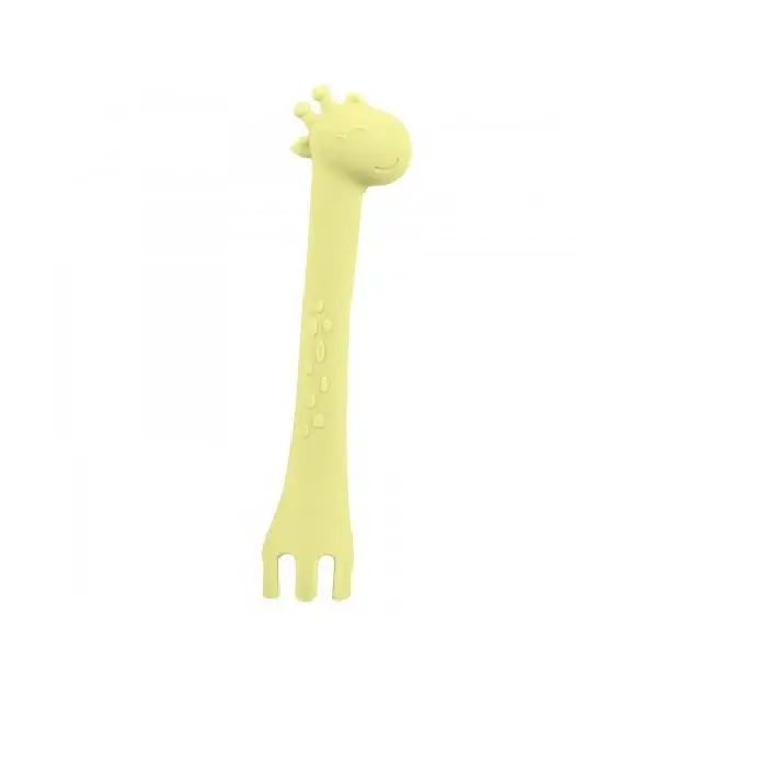 Kikka Boo Silikonska kašičica Giraffe KKB40083, Žuta