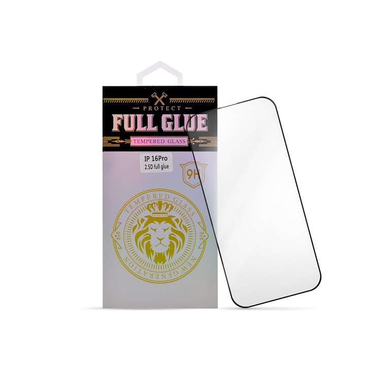 Nalepnica Display-a Glass 2.5D FULL GLUE for iPhone 16 Pro (6.3") black