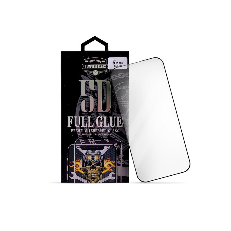 Nalepnica Display-a Glass 5D FULL GLUE za iPhone 16 Pro (6.3") black