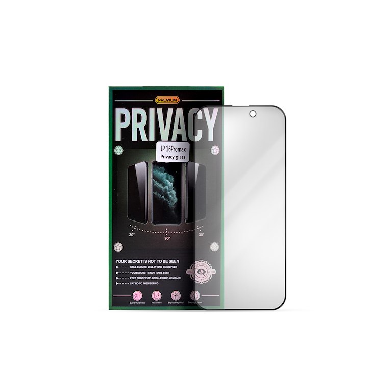 Nalepnica Display-a Glass PRIVACY 5D FULL GLUE za iPhone 16 Pro Max (6.9")