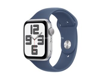 APPLE Pametni sat SE (2024) 44mm GPS Silver Alu Case/Denim Sport Band M/L/ (mxer3qv/a)